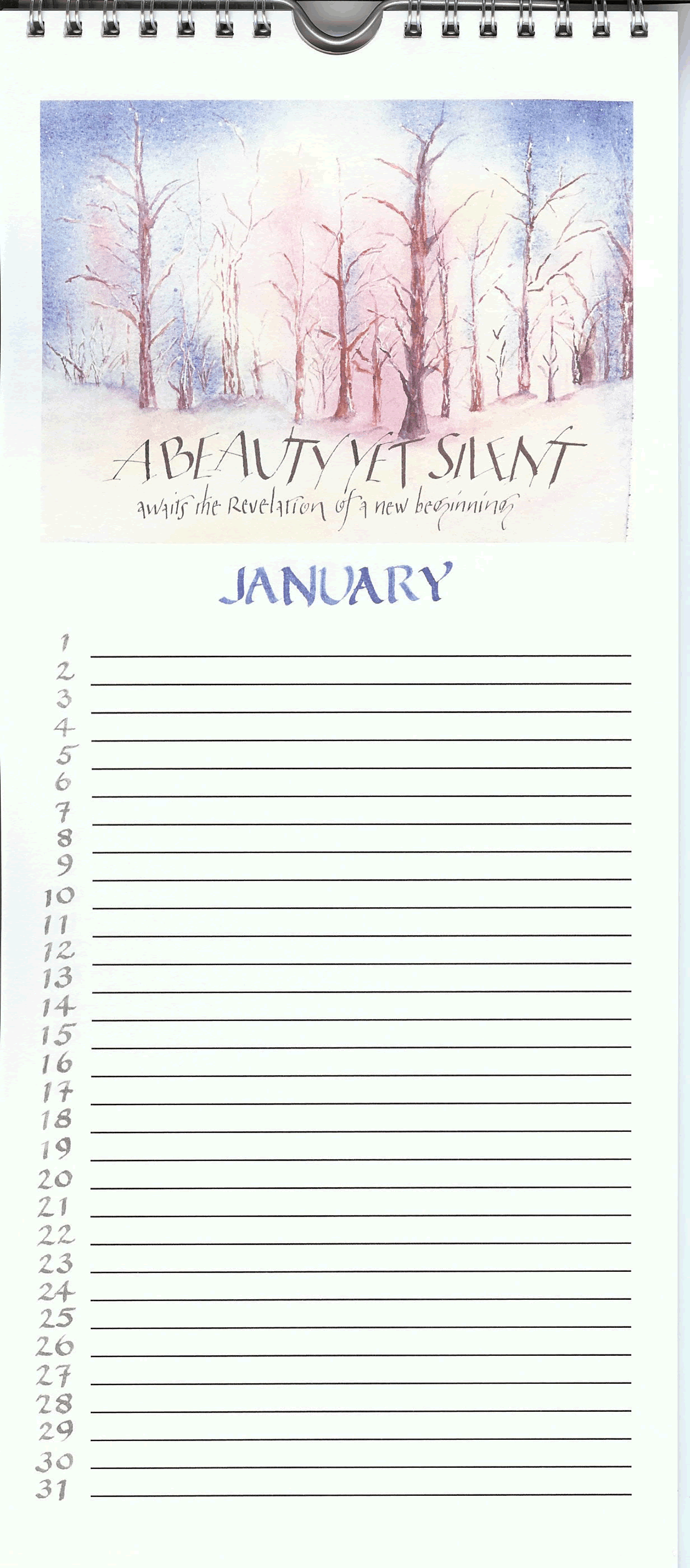 January: Patricia Vickers, Barb Cowan (perpetual calendar full page ...
